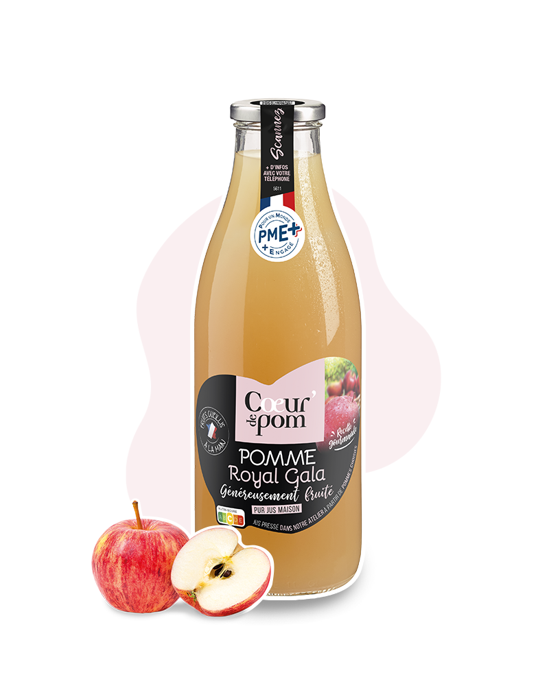 Pur Jus de pommes Royal Gala Pur jus de pommes Coeur de pom'