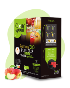 Pur jus de Pomme & Rhubarbe Pur jus de fruits Coeur de pom'