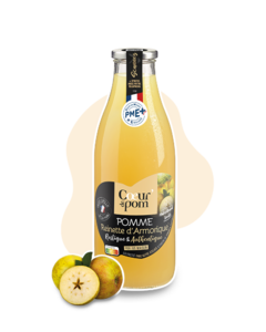 Pur jus de Pomme & Rhubarbe Pur jus de fruits Coeur de pom'